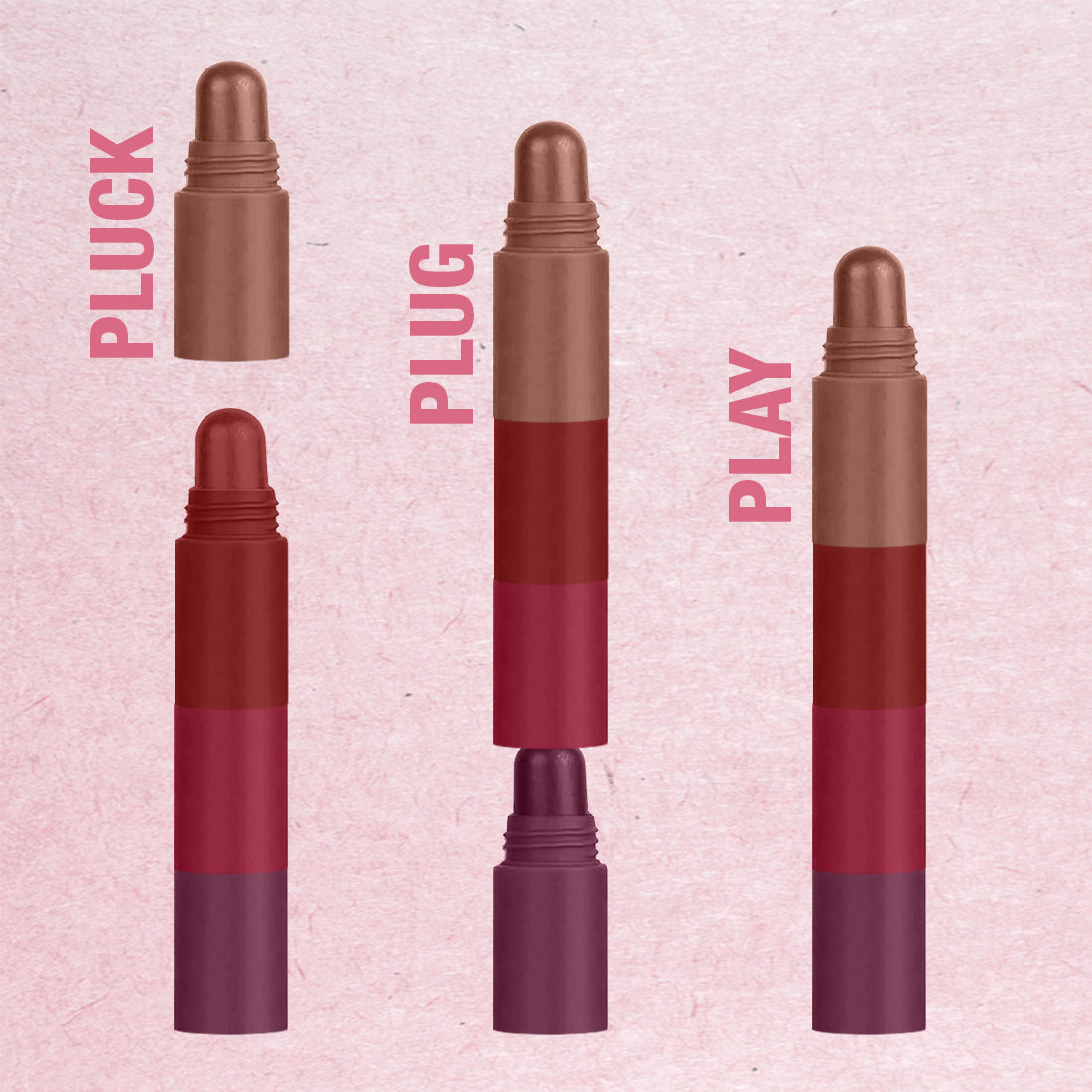 Lipstack 4 in 1 Lipstick for Easy, On-the-Go Looks - The Natural Wash